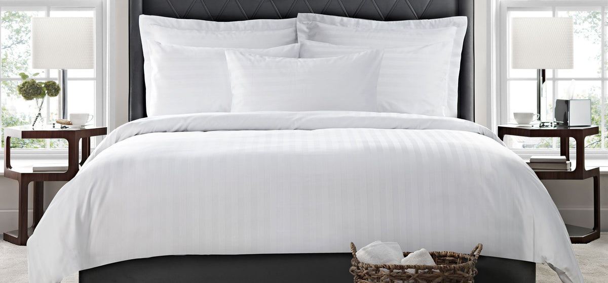 Easycare Satin Stripe Bed Linen Sizes – Out of Eden