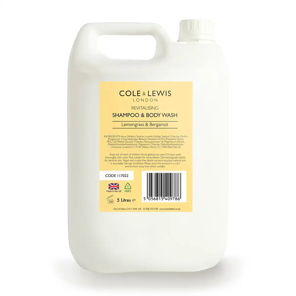 Cole & Lewis Lemongrass & Bergamot Shampoo & Body Wash Refill – Out of Eden