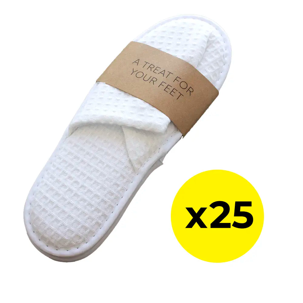Classic Waffle Closed Toe Slippers | Hotel Supplies | Out of Eden