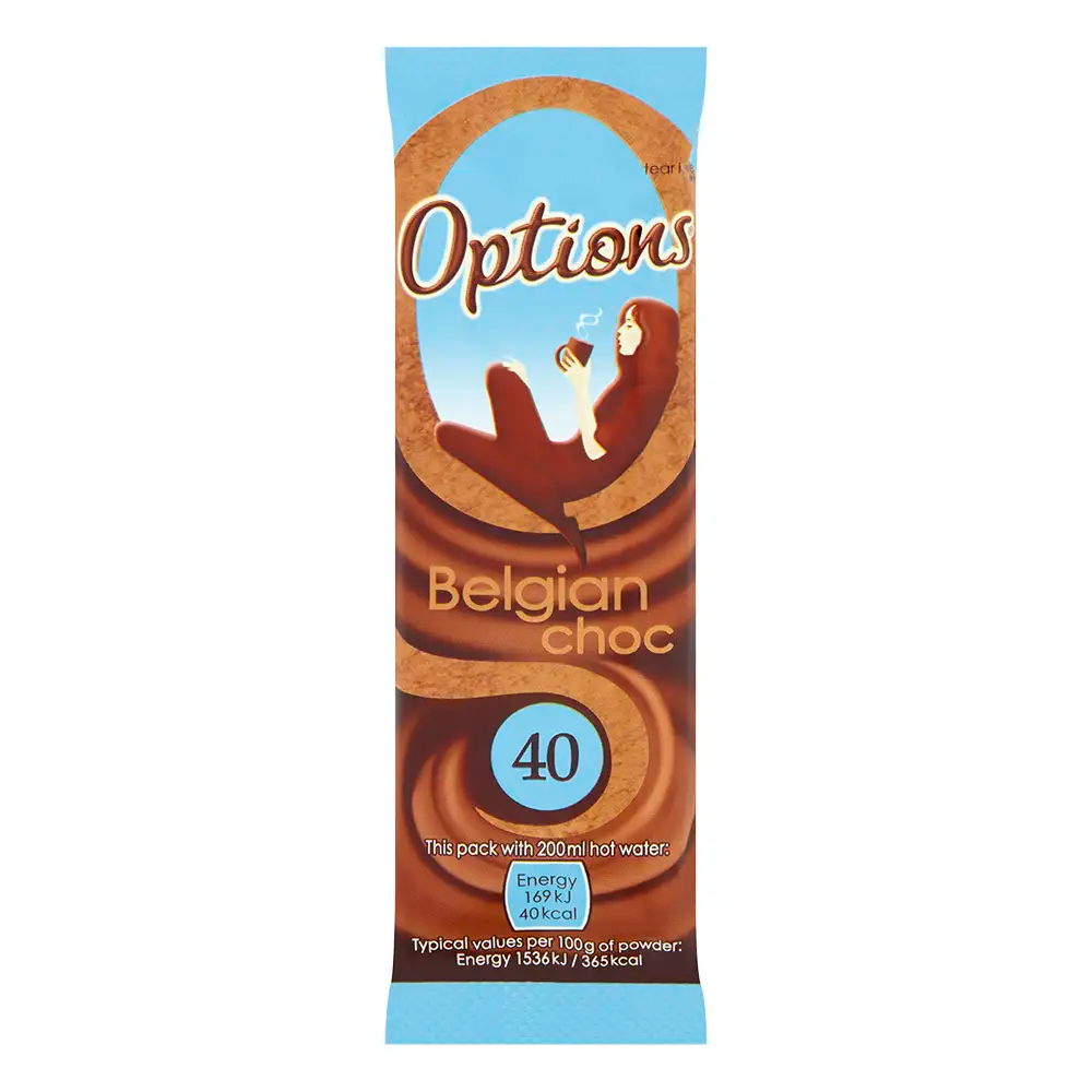 Options Belgian Hot Chocolate Sachets - Pack of 30 | Out of Eden