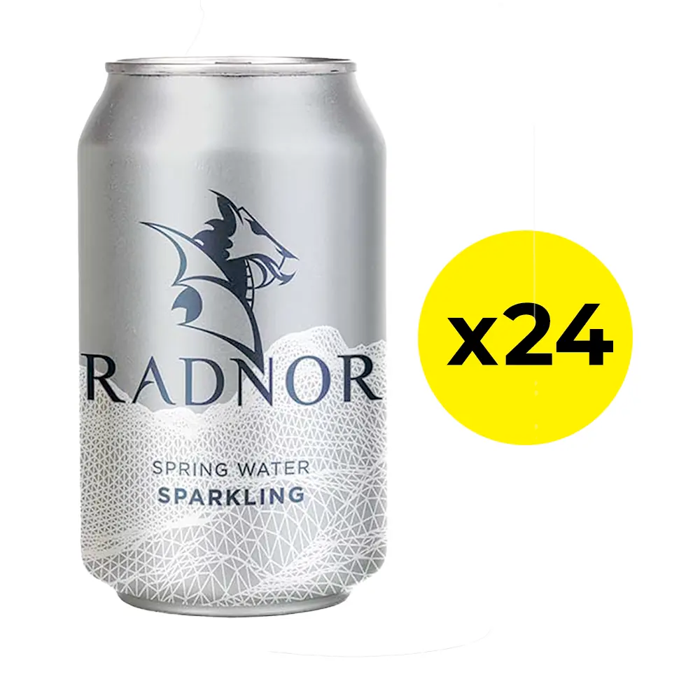 Radnor Hills Sparkling Water Cans 330ml Pack of 24 | Out of Eden