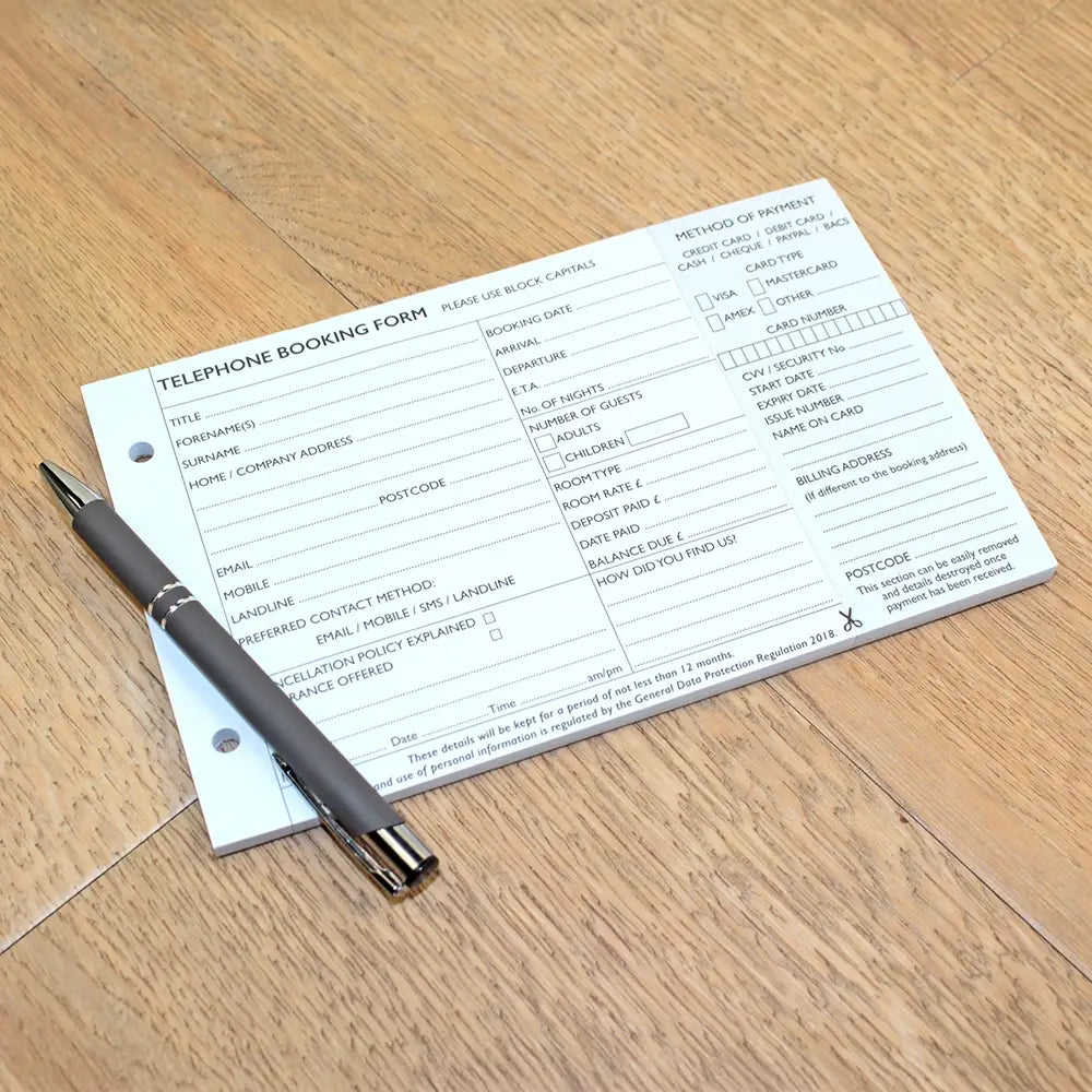 Telephone Booking Forms | Reception Supplies | Out of Eden