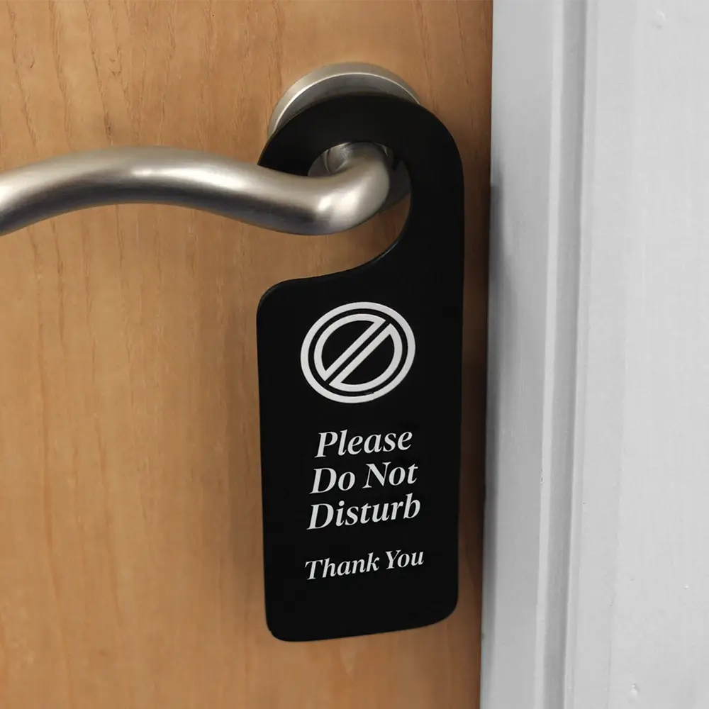 Do Not Disturb Sign Wooden Hanger with Hook | Out of Eden