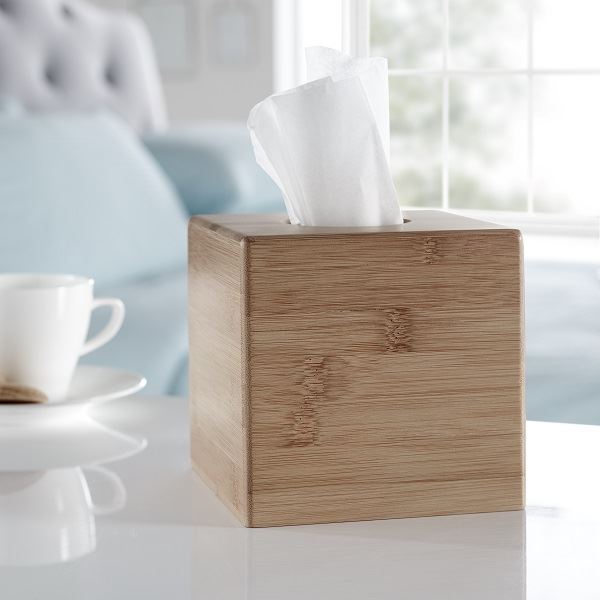 Wooden Bamboo Tissue Box Cover | Hotel Supplies | Out of Eden